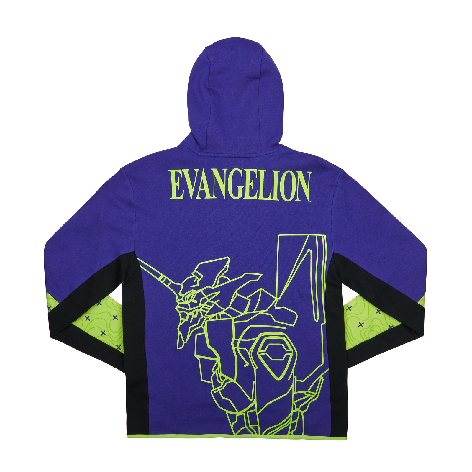 Evangelion Eva Unit-01 Contrast Zip Hoodie | Official Apparel ...