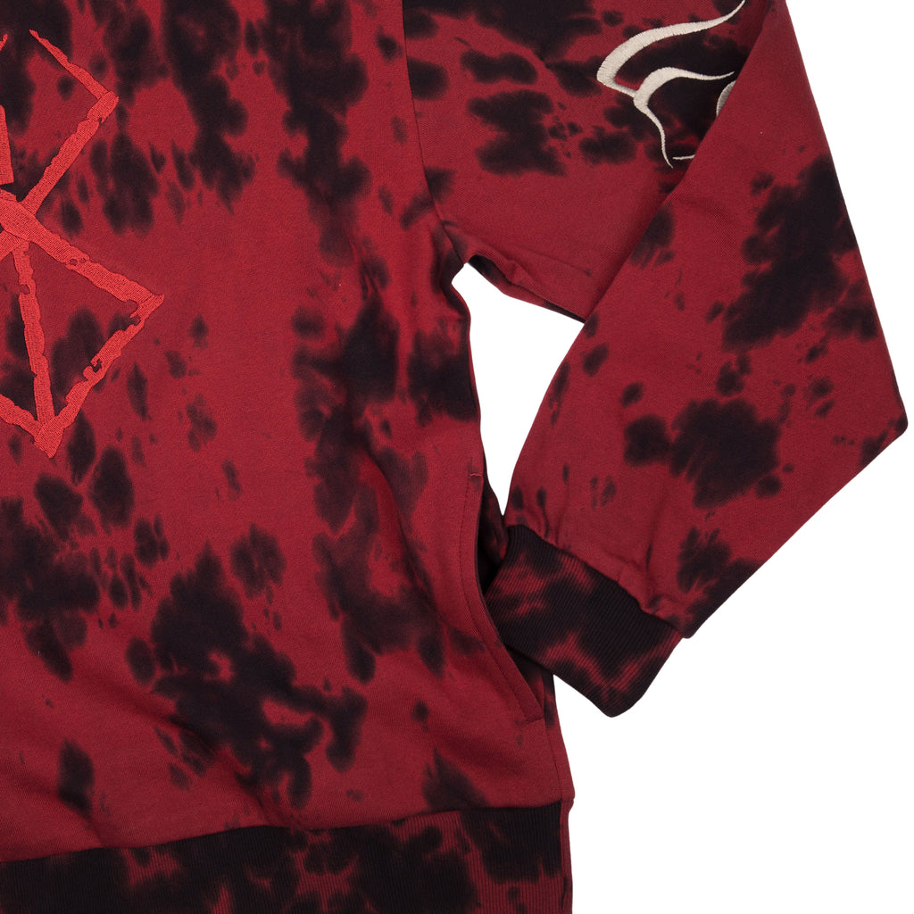 Berserk Brand of Sacrifice Red Acid Wash Hoodie | Official Apparel ...