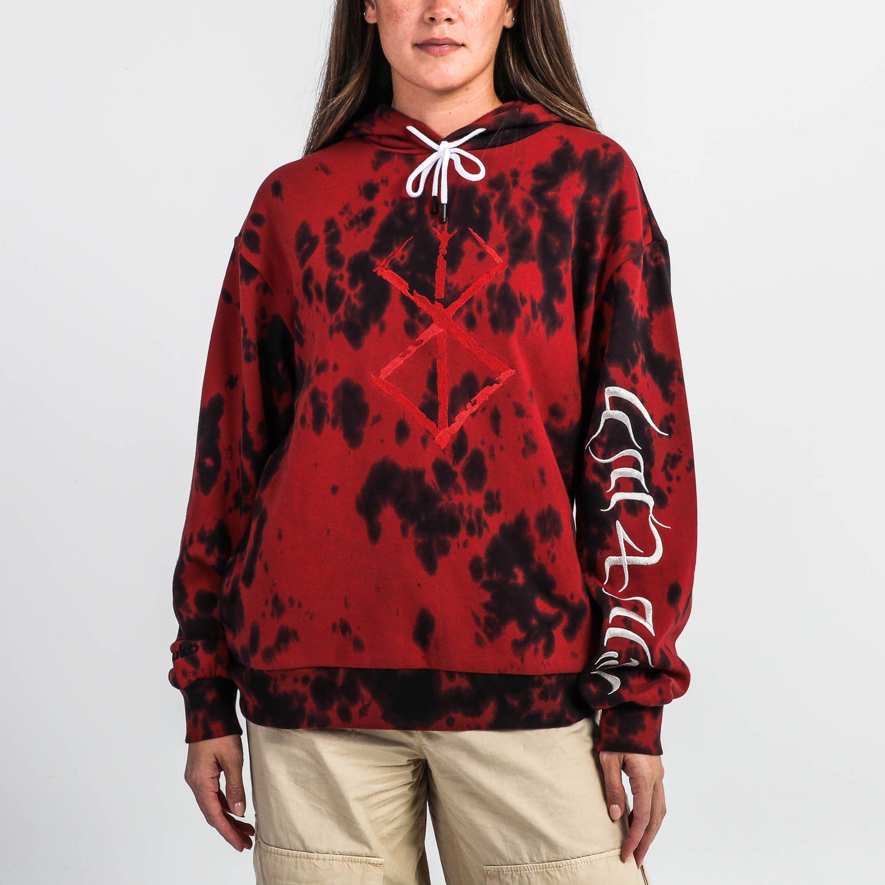 Berserk Brand of Sacrifice Red Acid Wash Hoodie | Official Apparel & Accessories | Atsuko ...