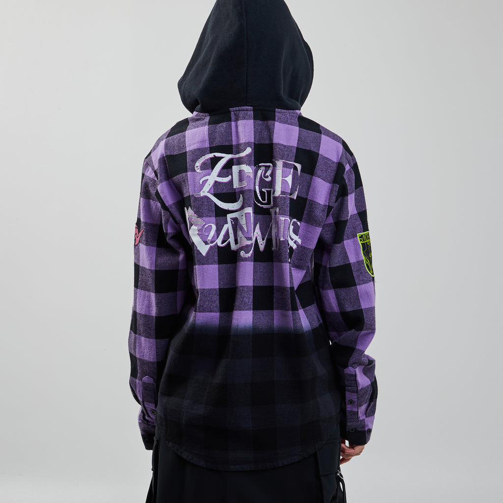 Cyberpunk Edgerunners Flannel Hoodie - Cyberpunk: Edgerunners | Atsuko