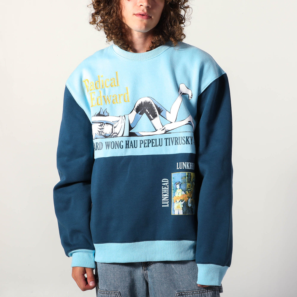 Cowboy Bebop Radical Edward and Ein Patchwork Panel Crew Neck ...