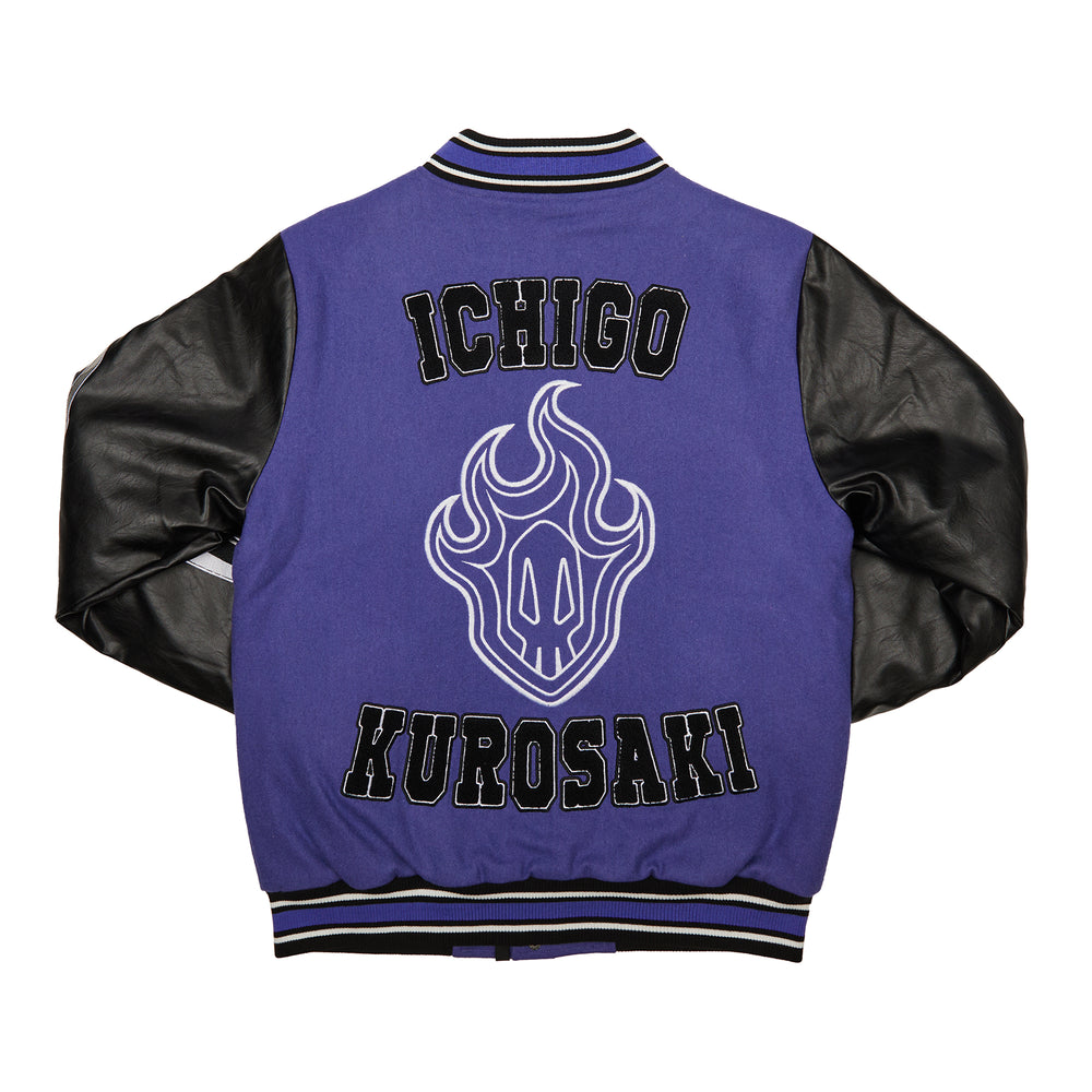 Ichigo Kurosaki Purple Varsity Jacket | Official Apparel & Accessories ...