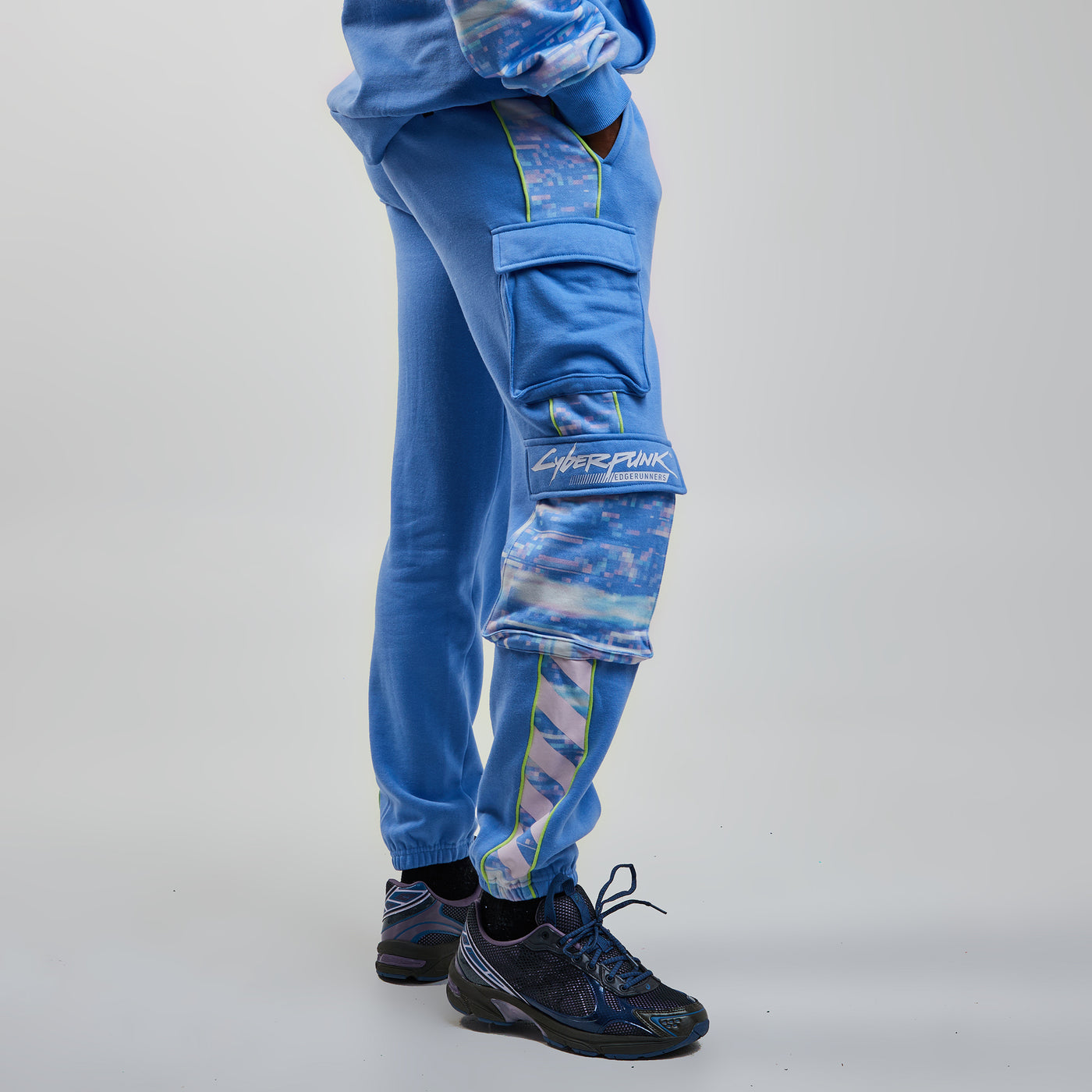 Cyberpunk Edgerunner Blue Cargo Sweatpant | Official Apparel ...