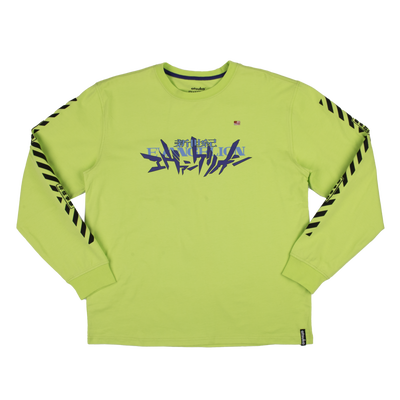 Evangelion Eva Unit-01 Collage Lime Green Crew Neck Sweatshirt ...