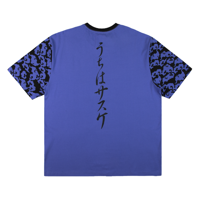 Naruto Sasuke Pattern Sleeve Purple Tee | Official Apparel ...