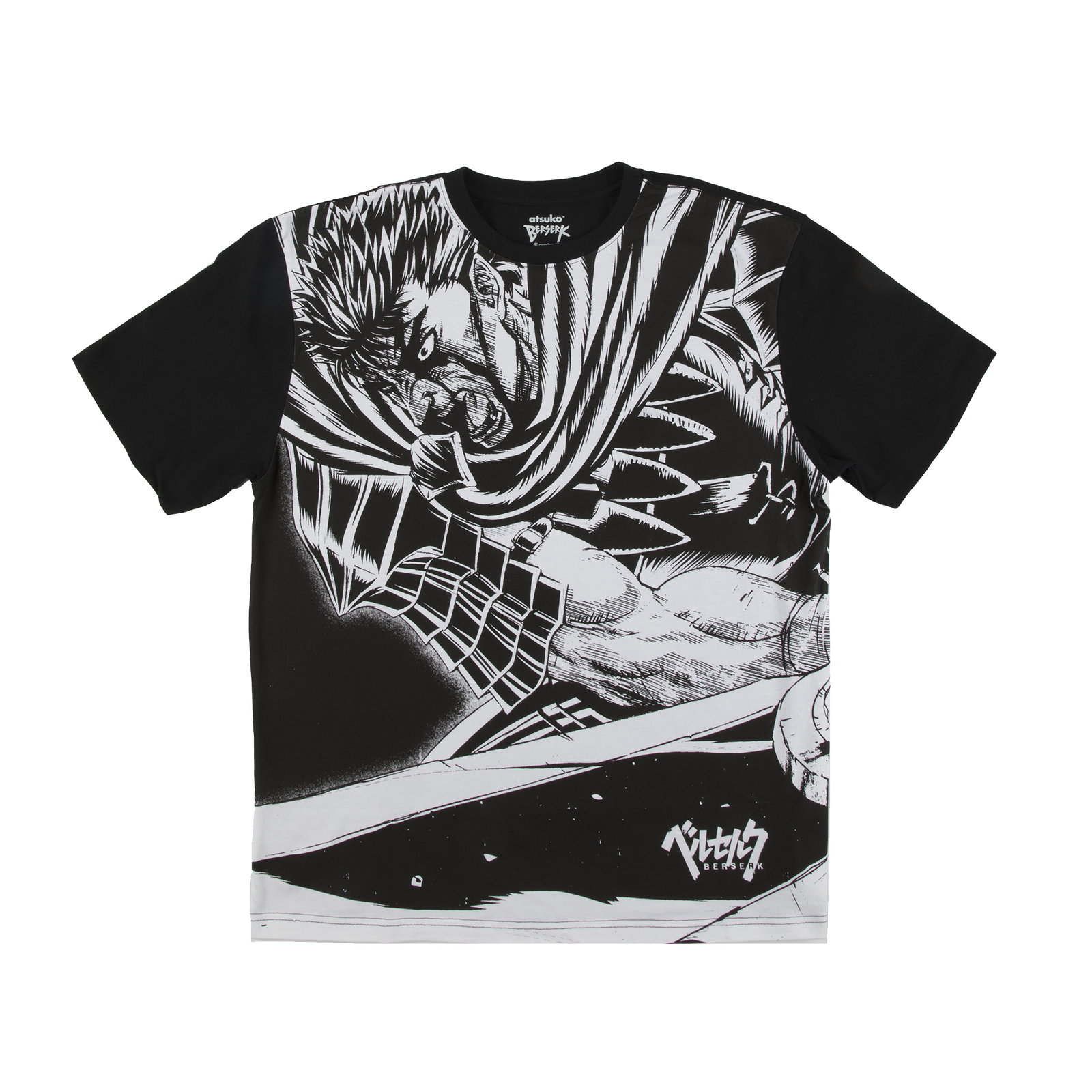 Berserk The Struggle Black and White Tee | Official Apparel ...