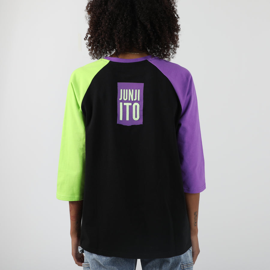 Uzumaki Glow In The Dark Raglan | Official Apparel & Accessories | Atsuko - Junji Ito | Atsuko