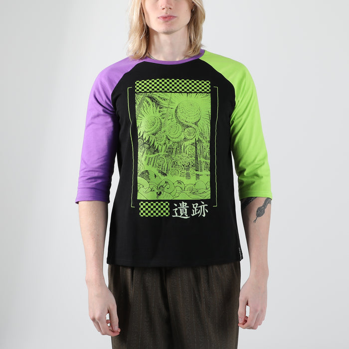Uzumaki Glow In The Dark Raglan | Official Apparel & Accessories | Atsuko - Junji Ito | Atsuko